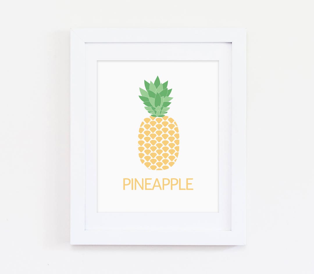 Pineapple Art Print, Tropical Art Prints, Pineapple Wall Print, Summer ...