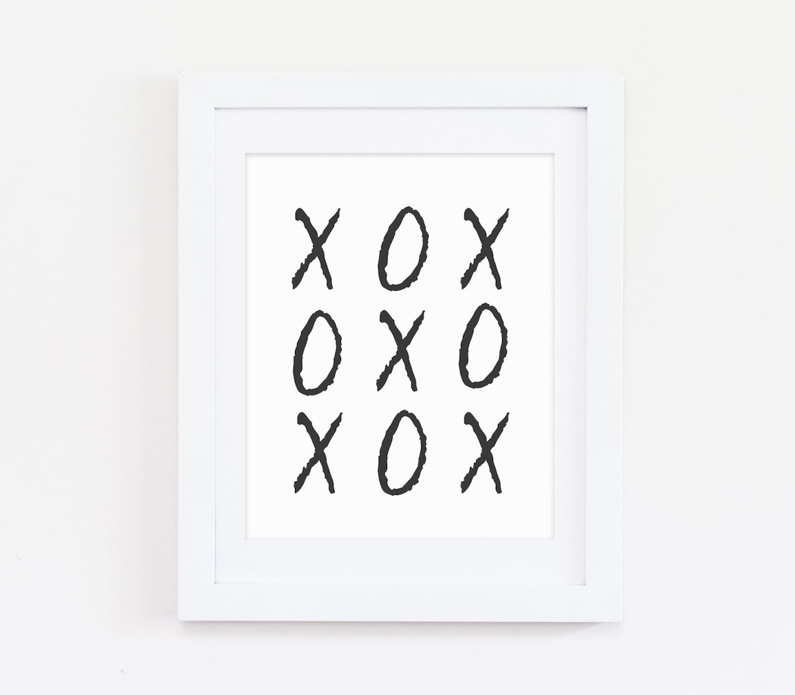 XO Print Typography Art XOXO Art Printable Art Love - Etsy