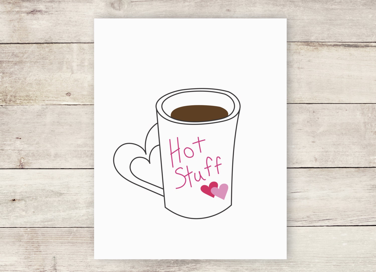 Valentines Printable Art Print, Valentine Coffee Art, Coffee Love Print ...