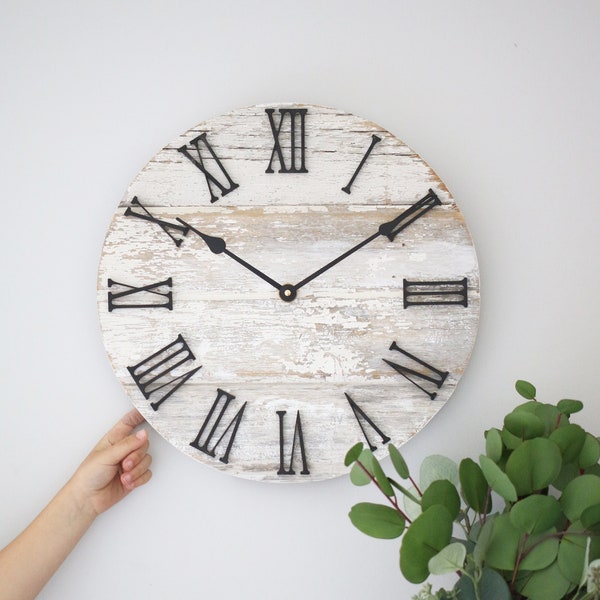 Distressed Clock - Etsy
