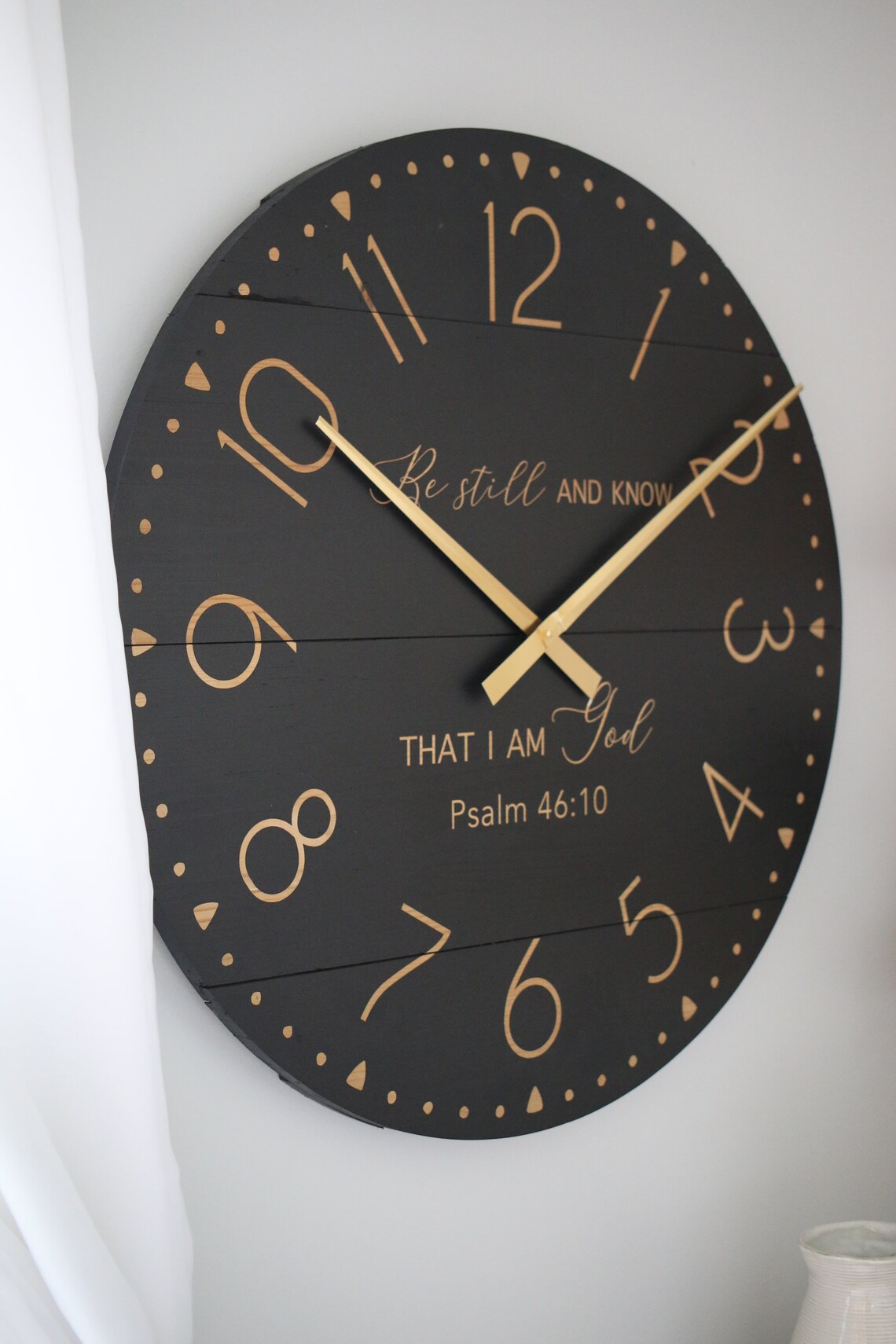 Handmade Wood Wall Clock – Scripture Verse, Farmhouse Decor - Etsy