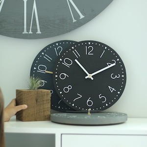 Mini Caviar Dreams in Black - Small Black Clock - Decor for Tiny Home ...