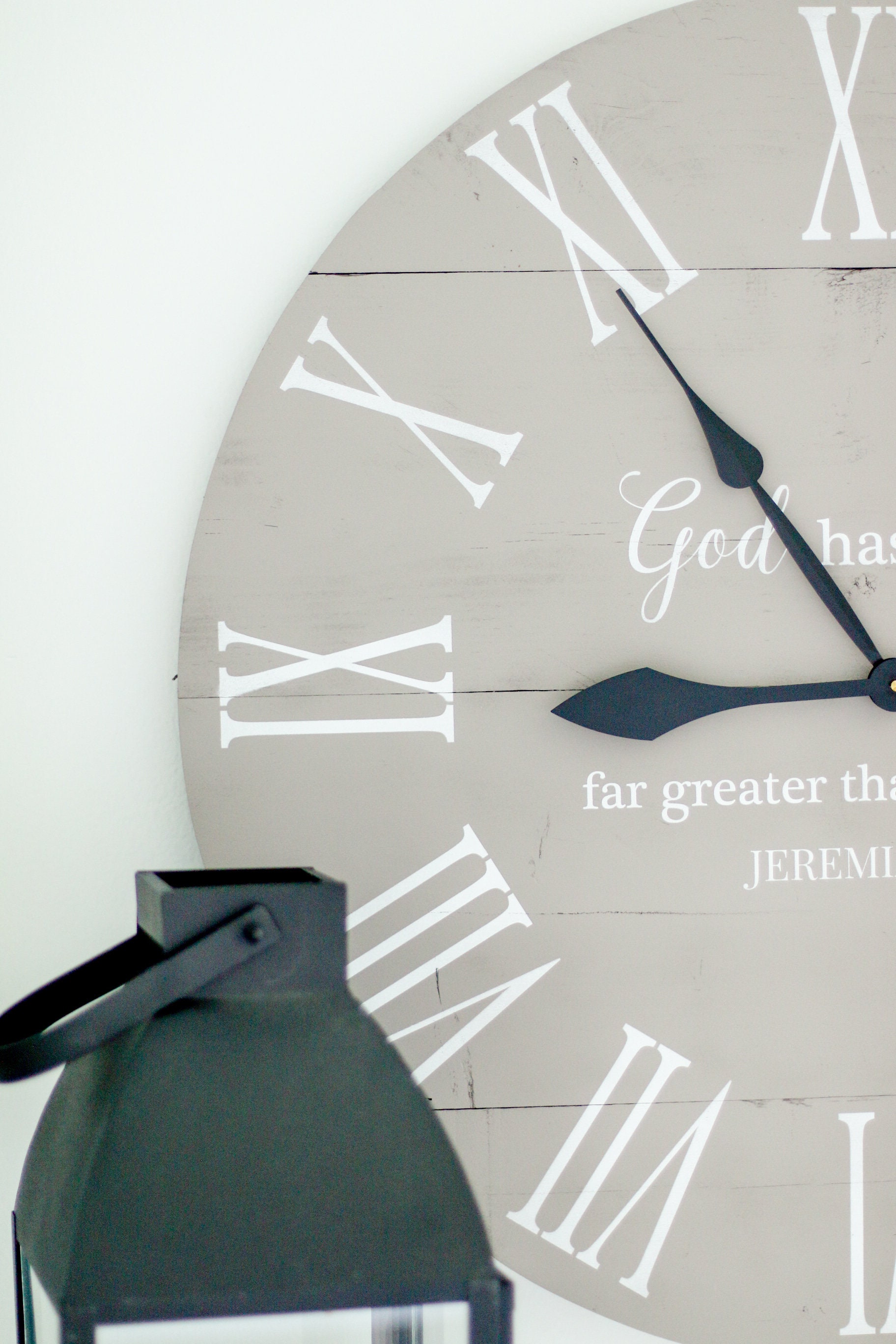 Large wall clock Bible verse wall decor Encouragement gift | Etsy