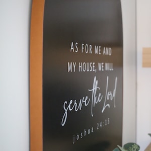 Arched Sign - Joshua 24:15 - Scripture Wall Art - Grace and Mercy ...