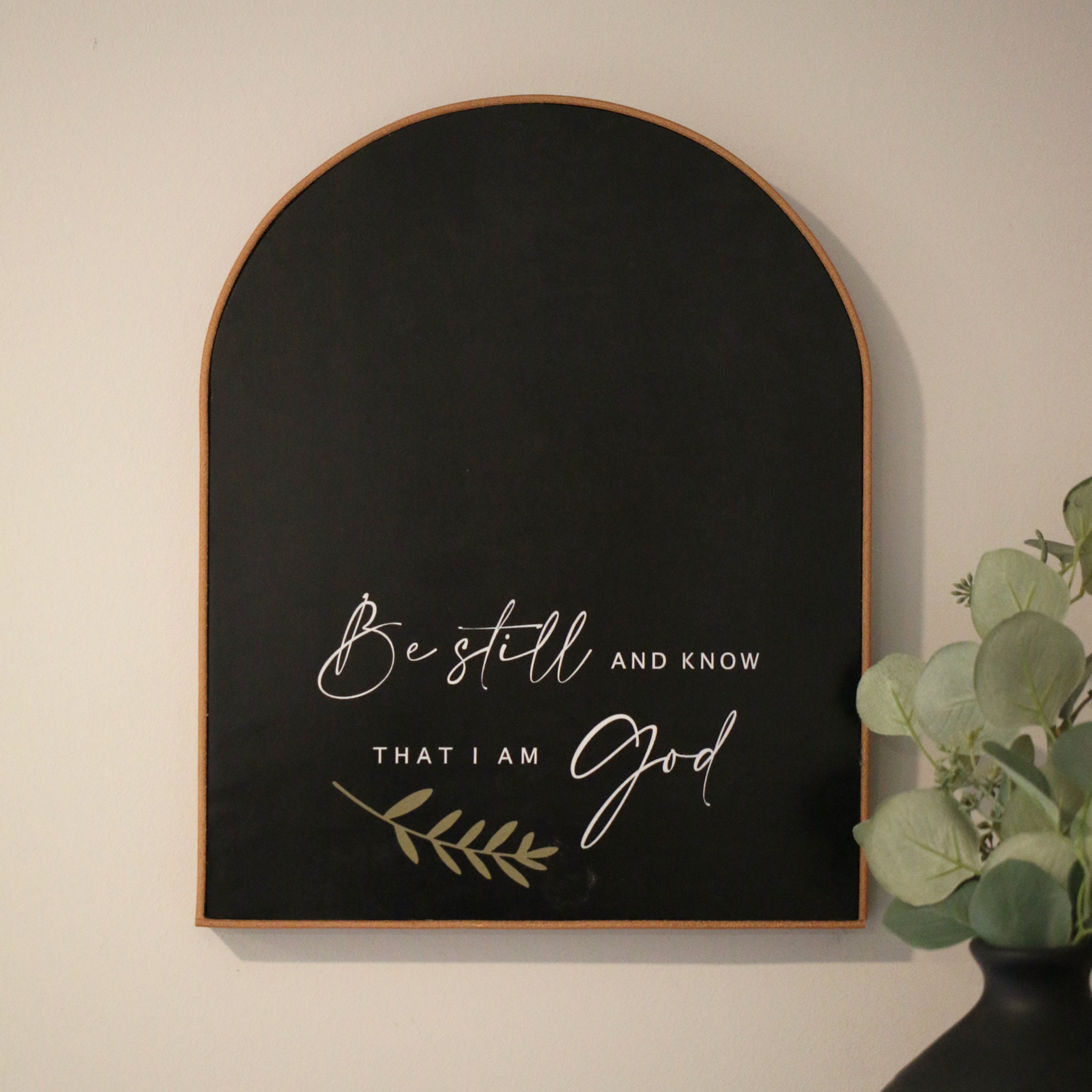 Be Still and Know That I Am God Arch Sign Tan Leather - Etsy