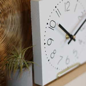 Small Wall Clock - White and Black - Tiny Modern Decor - Modern ...