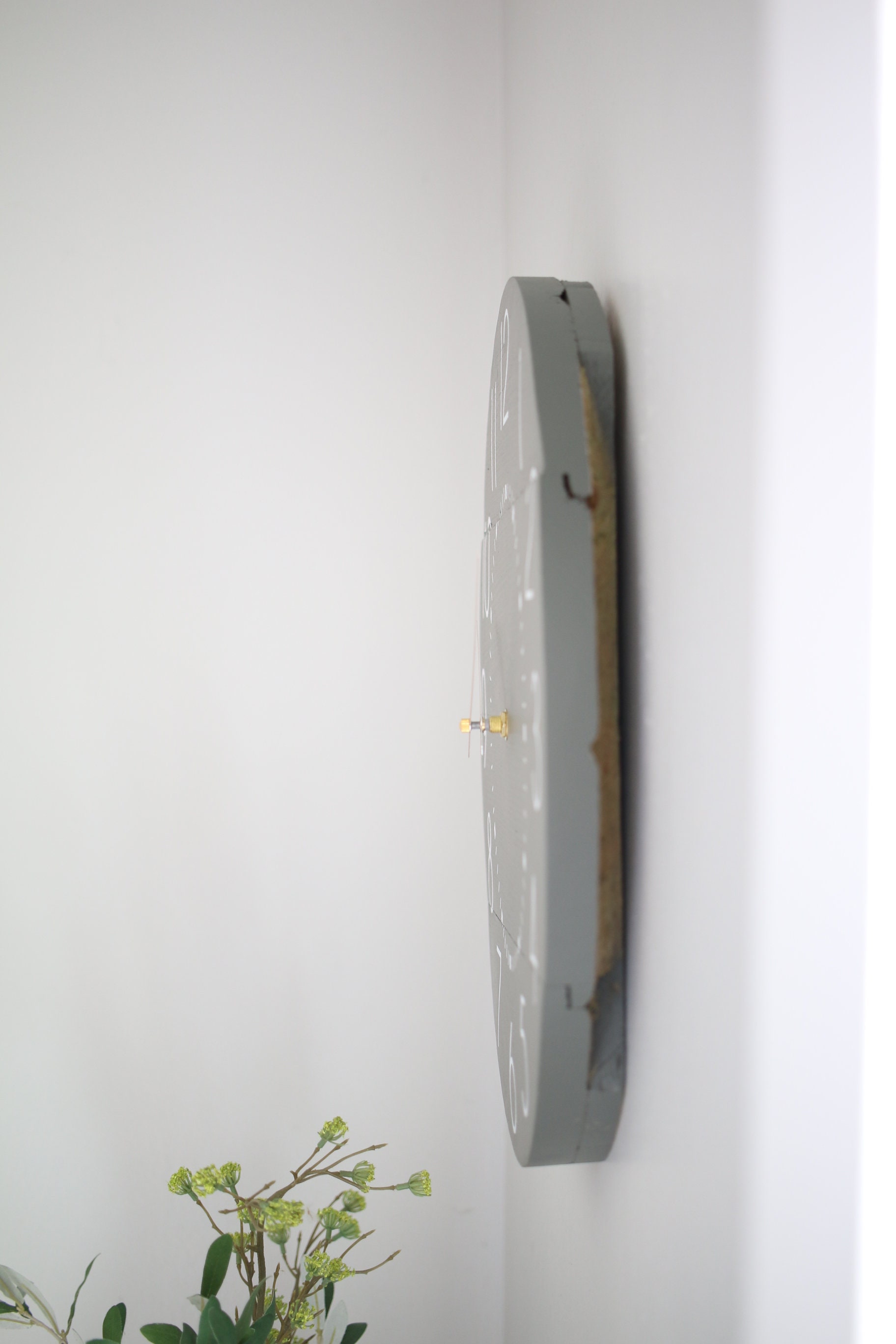 Small Neutral Green Clock Modern Minimalist Wall Clock - Etsy