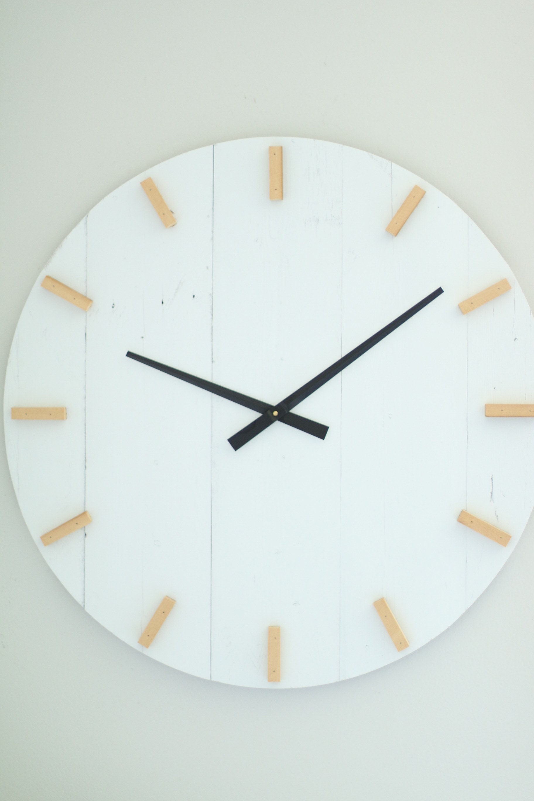 Large Wall Clock Mid Century Modern Boho Decor Neutral | Etsy