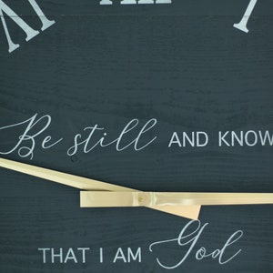Large Wall Clock - Be Still and Know - Scripture Wall Art - Modern Home ...