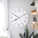 True White Clock - Modern Farmhouse Decor - Living Room Wall Art ...