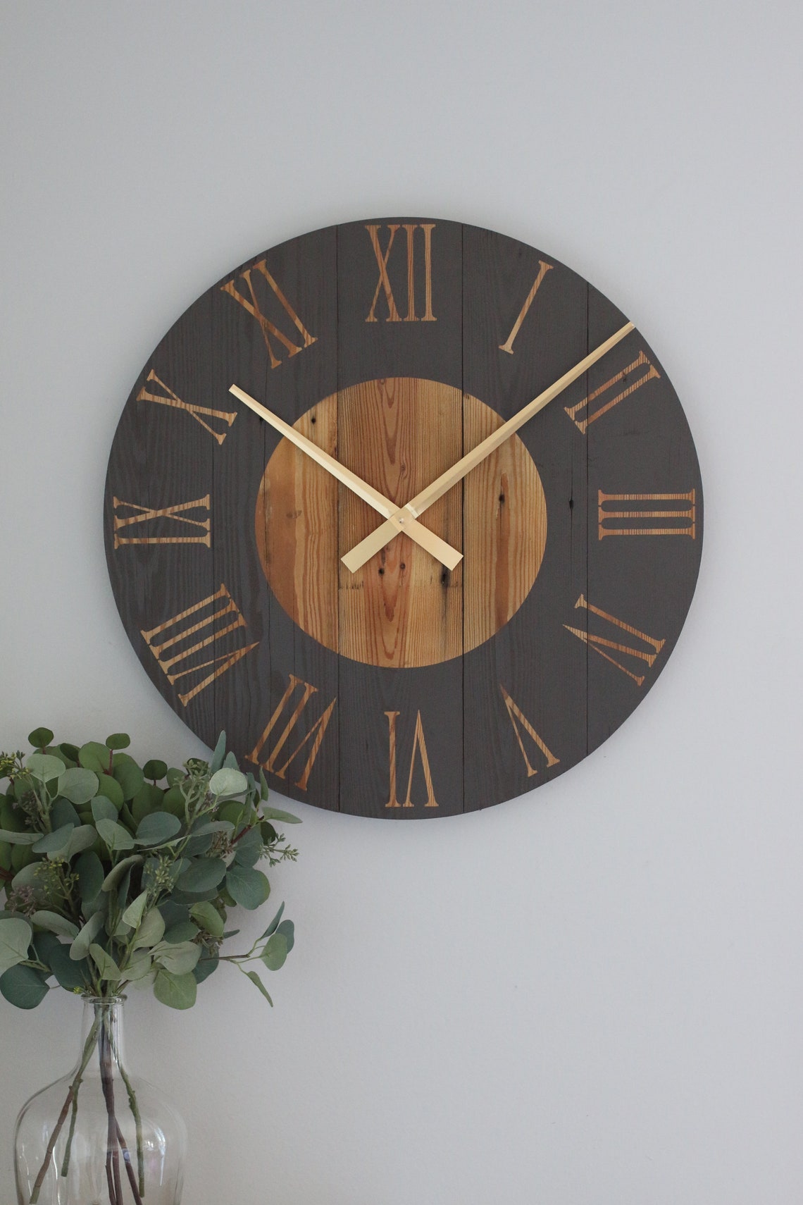 Large Wall Clock Farmhouse Wall Decor Oversized Clock | Etsy