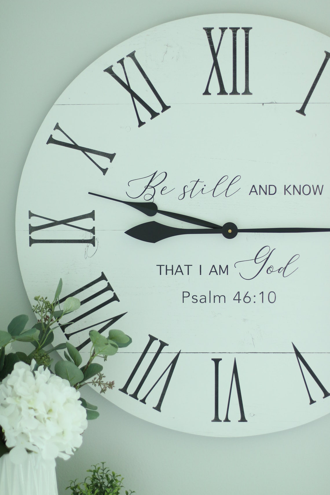 Large Wall Clock Psalm 46 10 Be Still and Know That I Am - Etsy