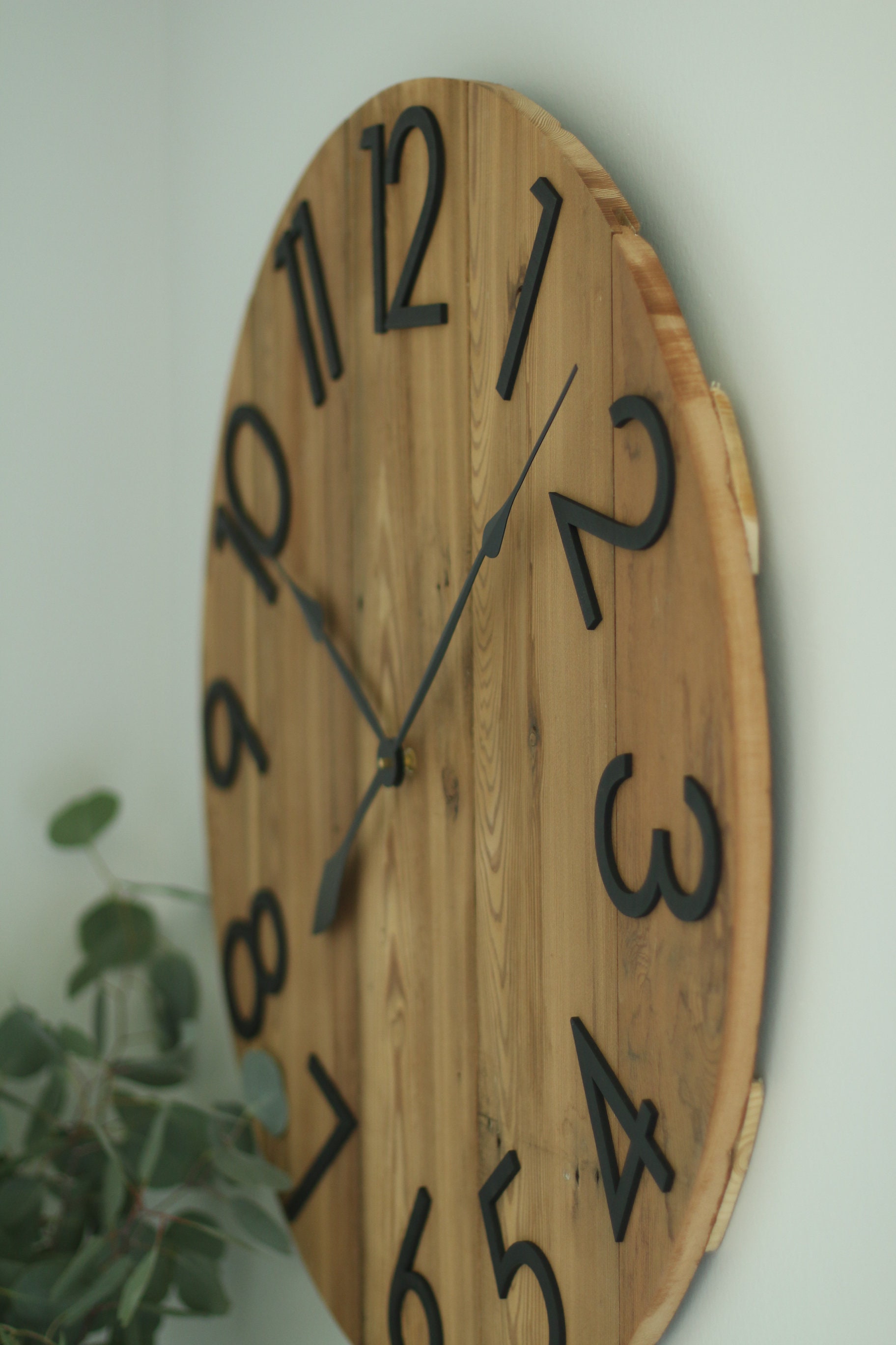 25/30 Wall Clock With Numbers Large Wall Clock Above | Etsy