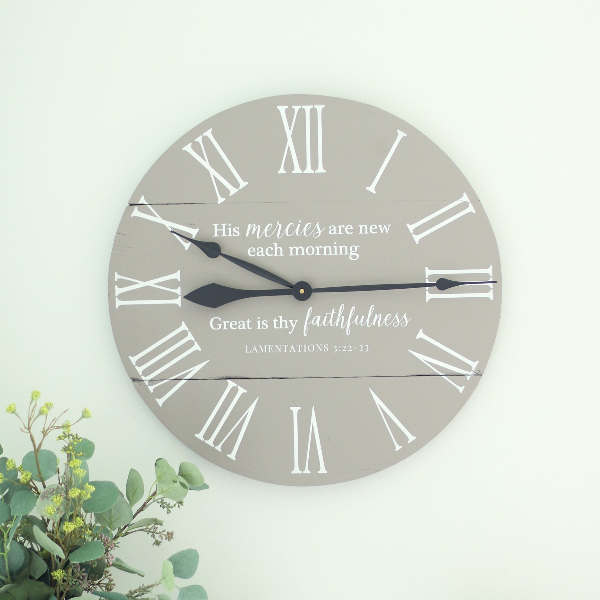 Wood Wall Clock - Scripture Wall Art - Bible Verse Decor - Etsy