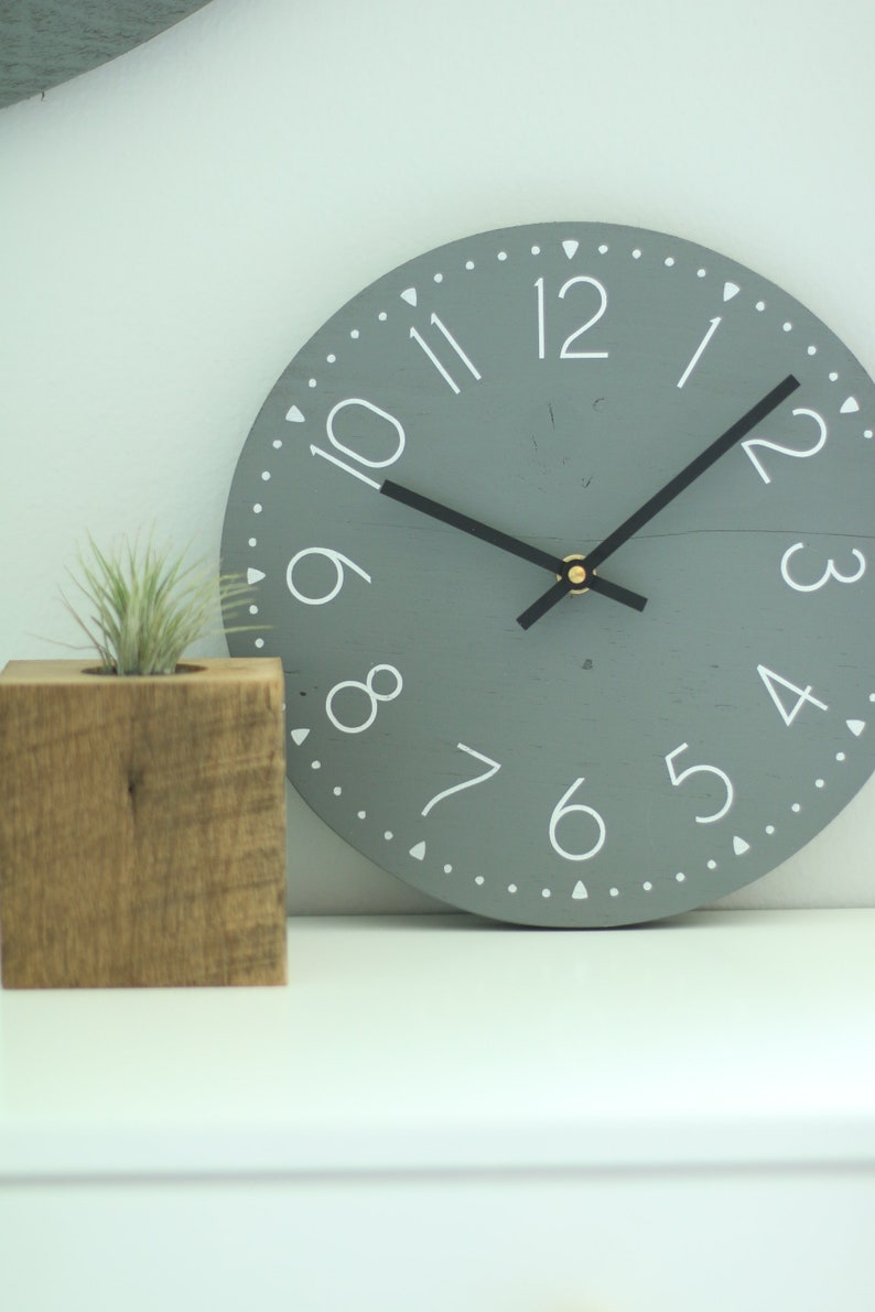 Mini Caviar Dreams in Grey Small Deep Grey Clock Decor for - Etsy
