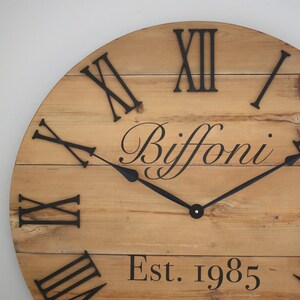 Wood Clock - Raised Wood Numbers - Large Wall Clock - Farmhouse Wall ...