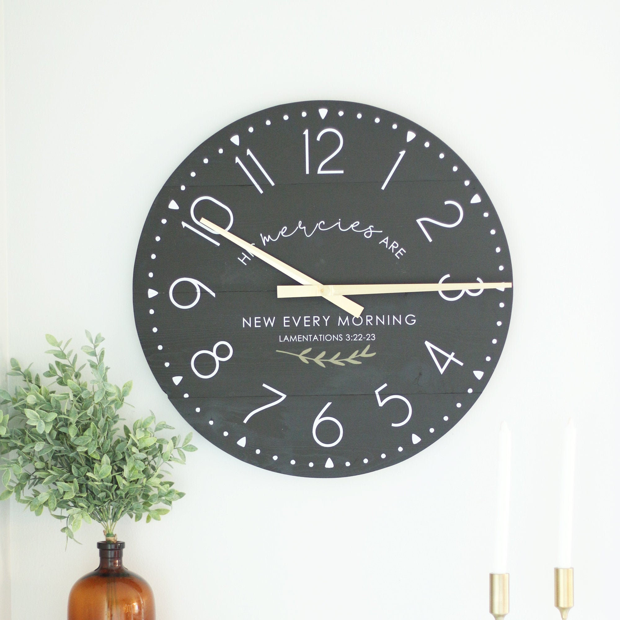 Large Wall Clock Scripture Wall Art Farmhouse Living | Etsy