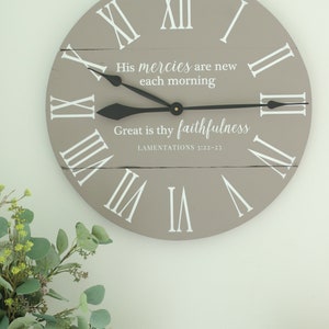 Wood Wall Clock - Scripture Wall Art - Bible Verse Decor - Etsy