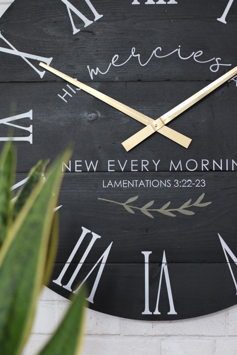 Large Wall Clock Scripture Wall Art Farmhouse Living | Etsy