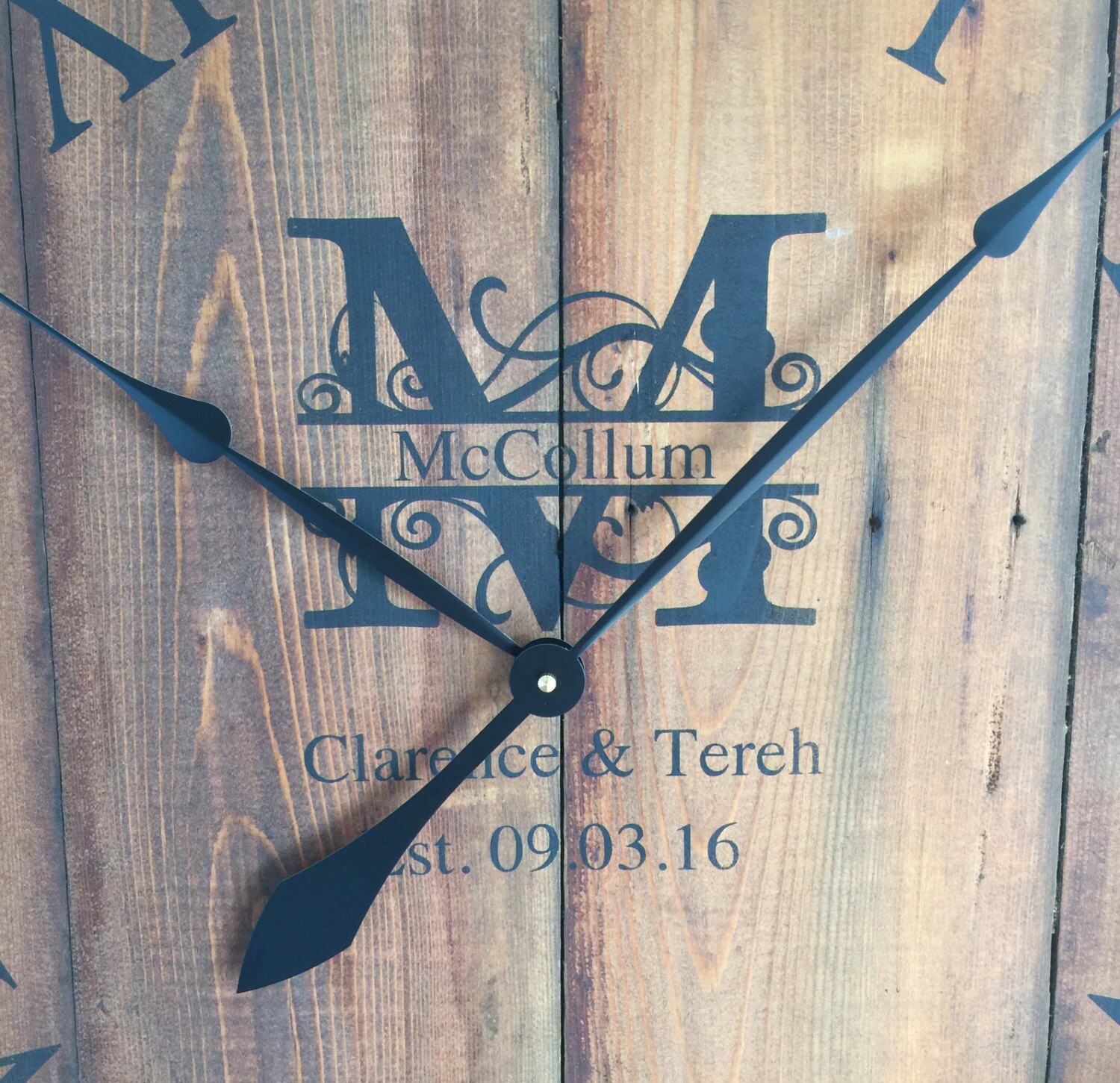 Large Wall Clock Personalized Wall Clock Wedding Gift Idea - Etsy