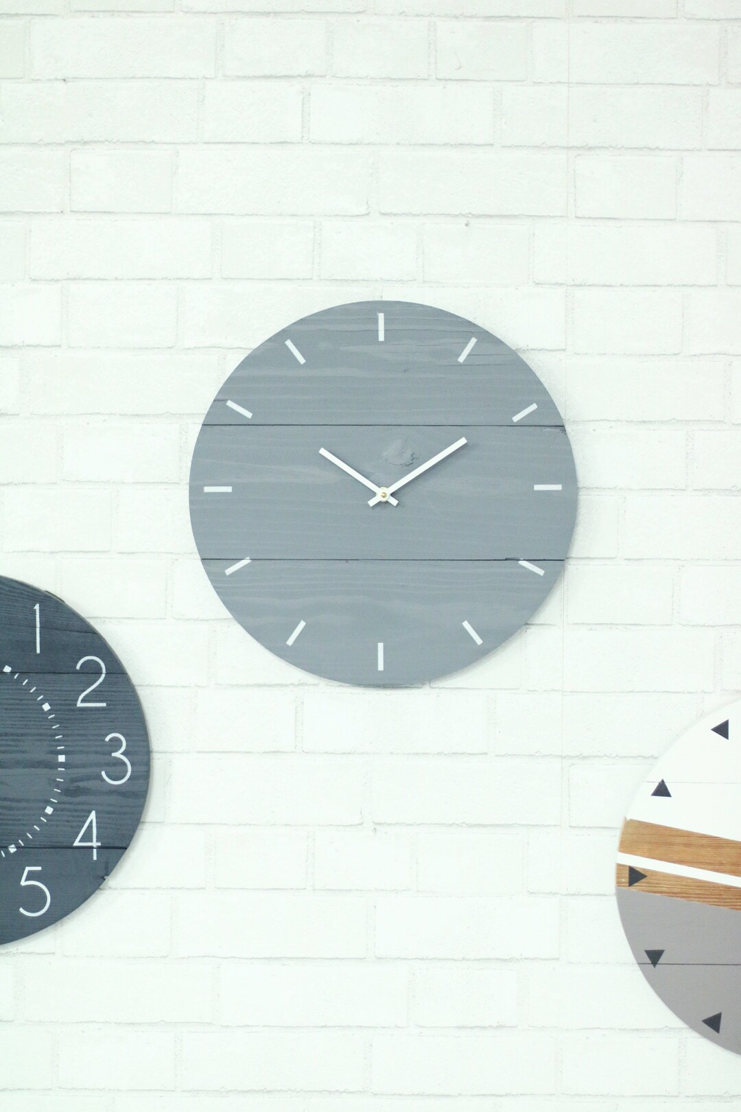 15" Nora Modern - Chalk Paint - Small Clock - Modern Home Decor ...