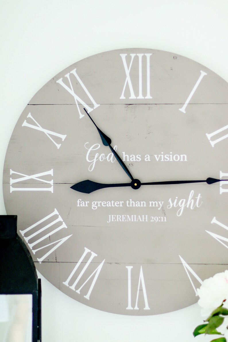 Large Wall Clock Bible Verse Wall Decor Encouragement Gift - Etsy
