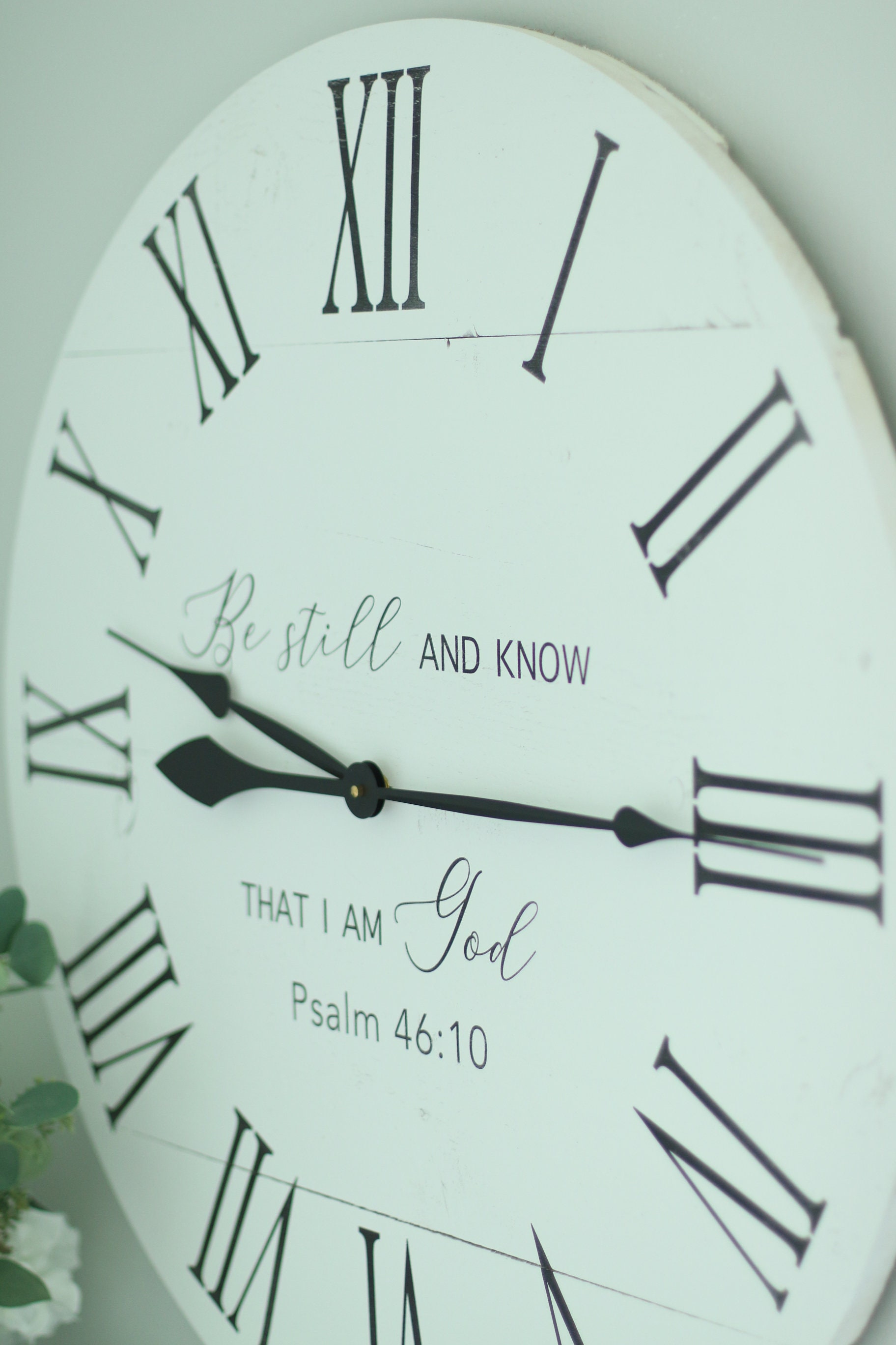Large Wall Clock Psalm 46 10 Be Still and Know That I Am - Etsy