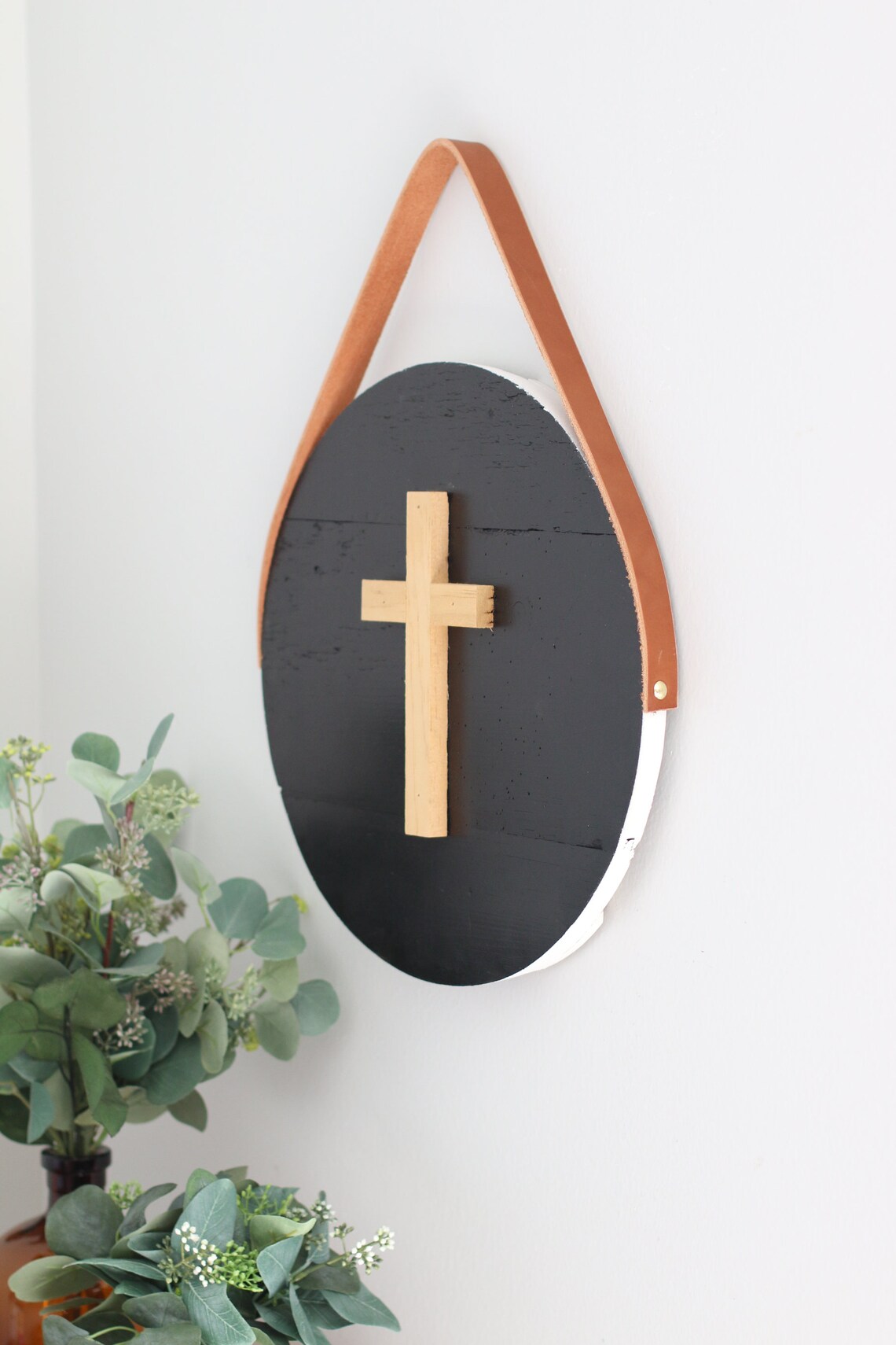 Cross Sign Modern Home Decor Modern Christian Art Barn | Etsy