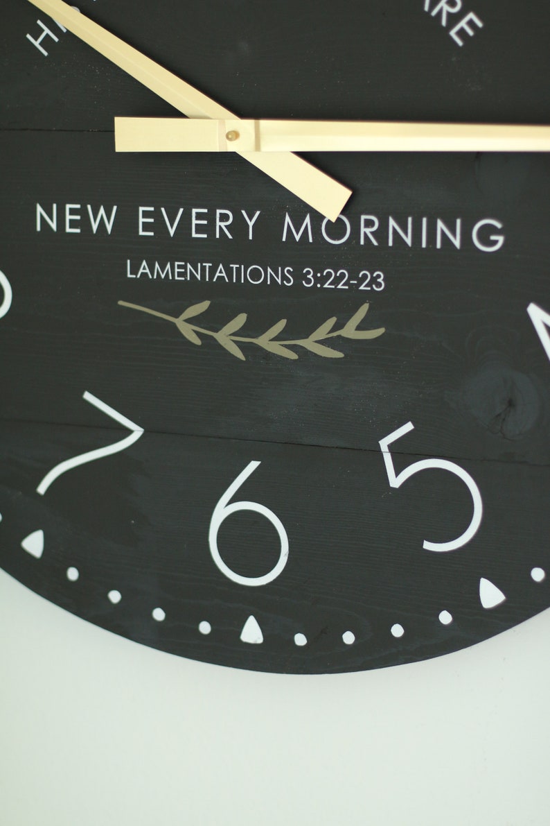 Large Wall Clock Scripture Wall Art Farmhouse Living | Etsy
