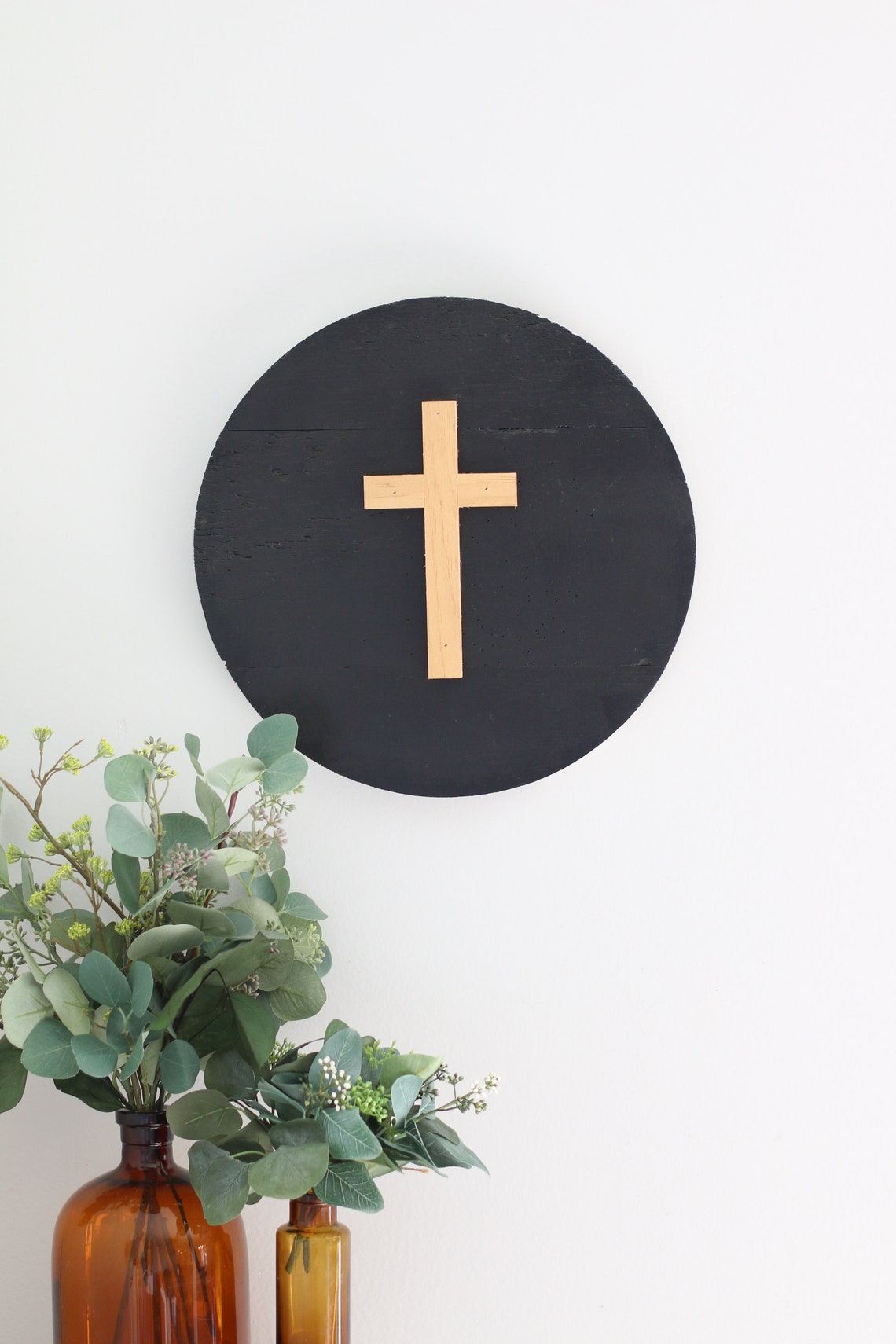 Cross Sign Modern Home Decor Modern Christian Art Barn | Etsy