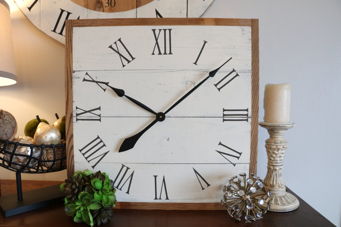 Square Clock. Kitchen Clock. Upcycled Recycled Repurposed. - Etsy