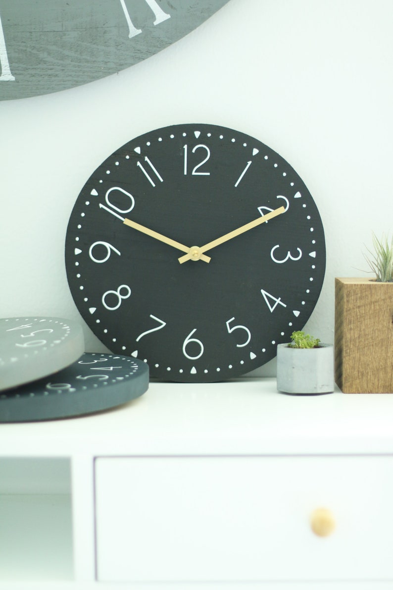 Mini Caviar Dreams in Black Small Black Clock Decor for - Etsy