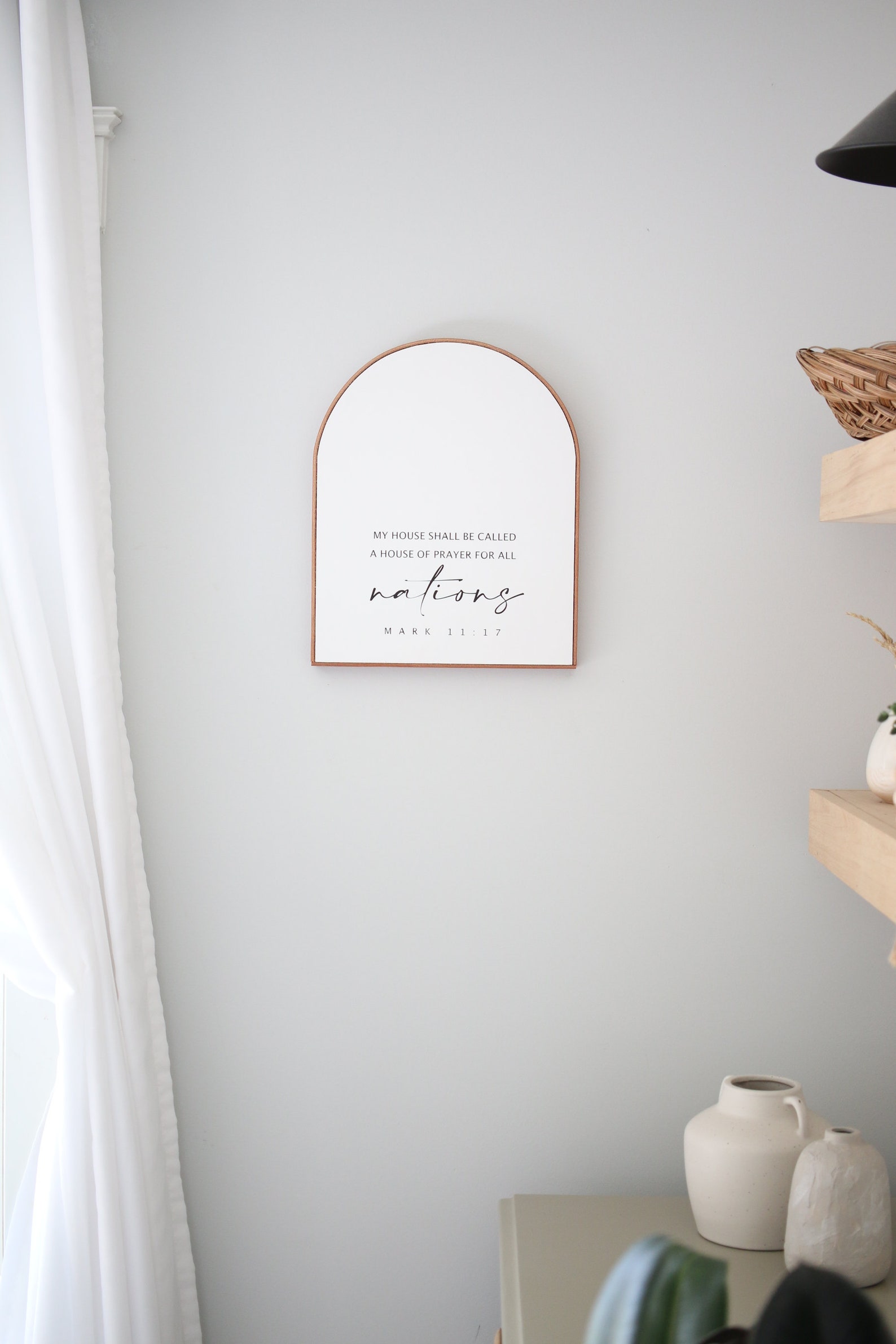 Arched Sign Scripture Wall Art in Christ Alone Living - Etsy