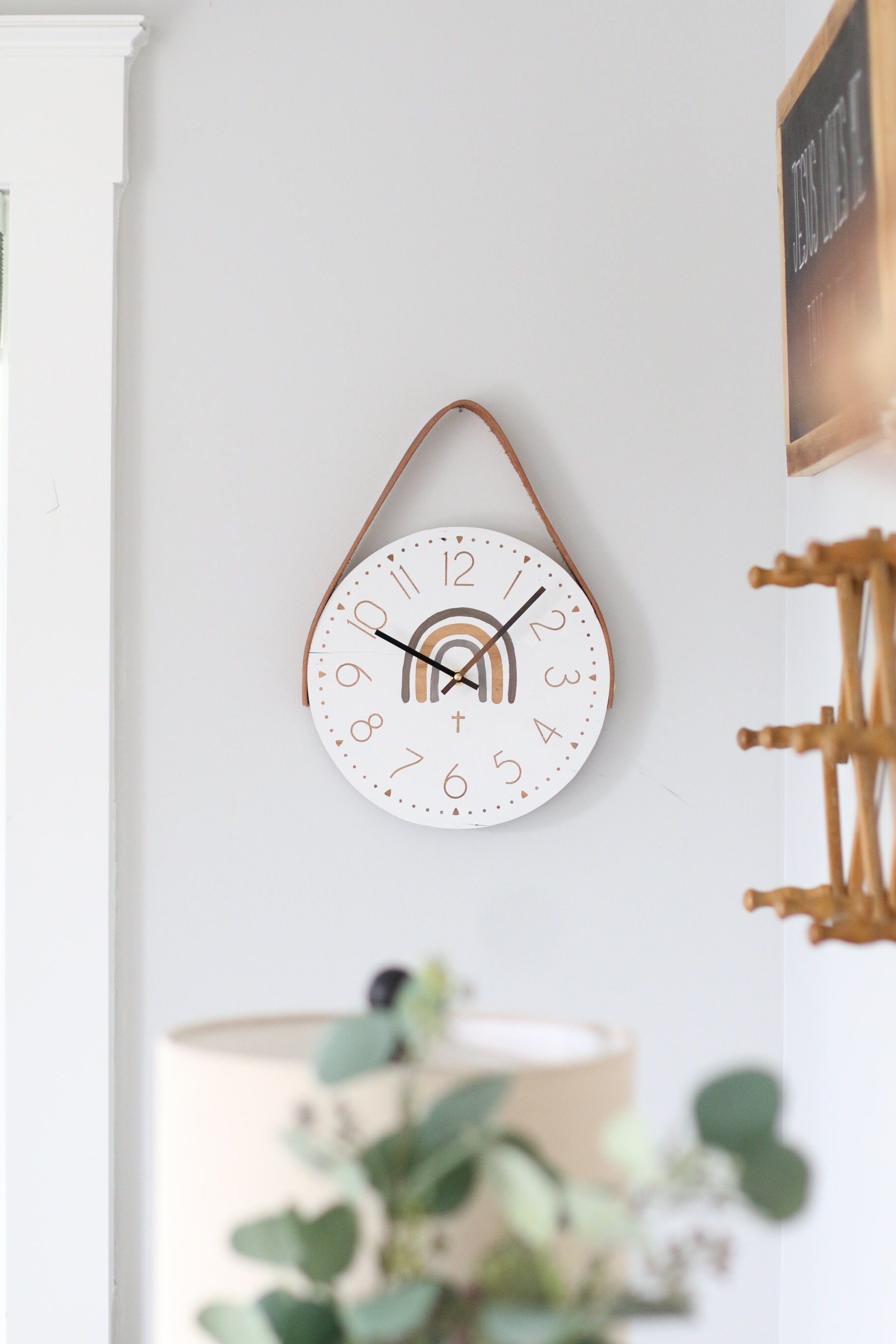 Small Wall Clock Mini Rainbow Clock Neutral Bedroom Decor - Etsy