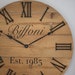 Wood Clock Raised Wood Numbers Large Wall Clock Farmhouse Wall Decor ...