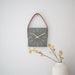 Mini Square Clock Clock With Leather Neutral Grey/green 6 Wood Clock ...