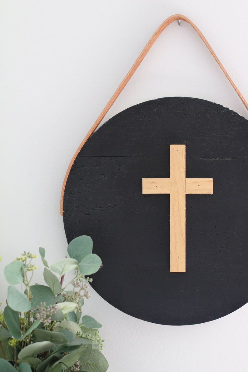 Cross Sign Modern Home Decor Modern Christian Art Barn | Etsy