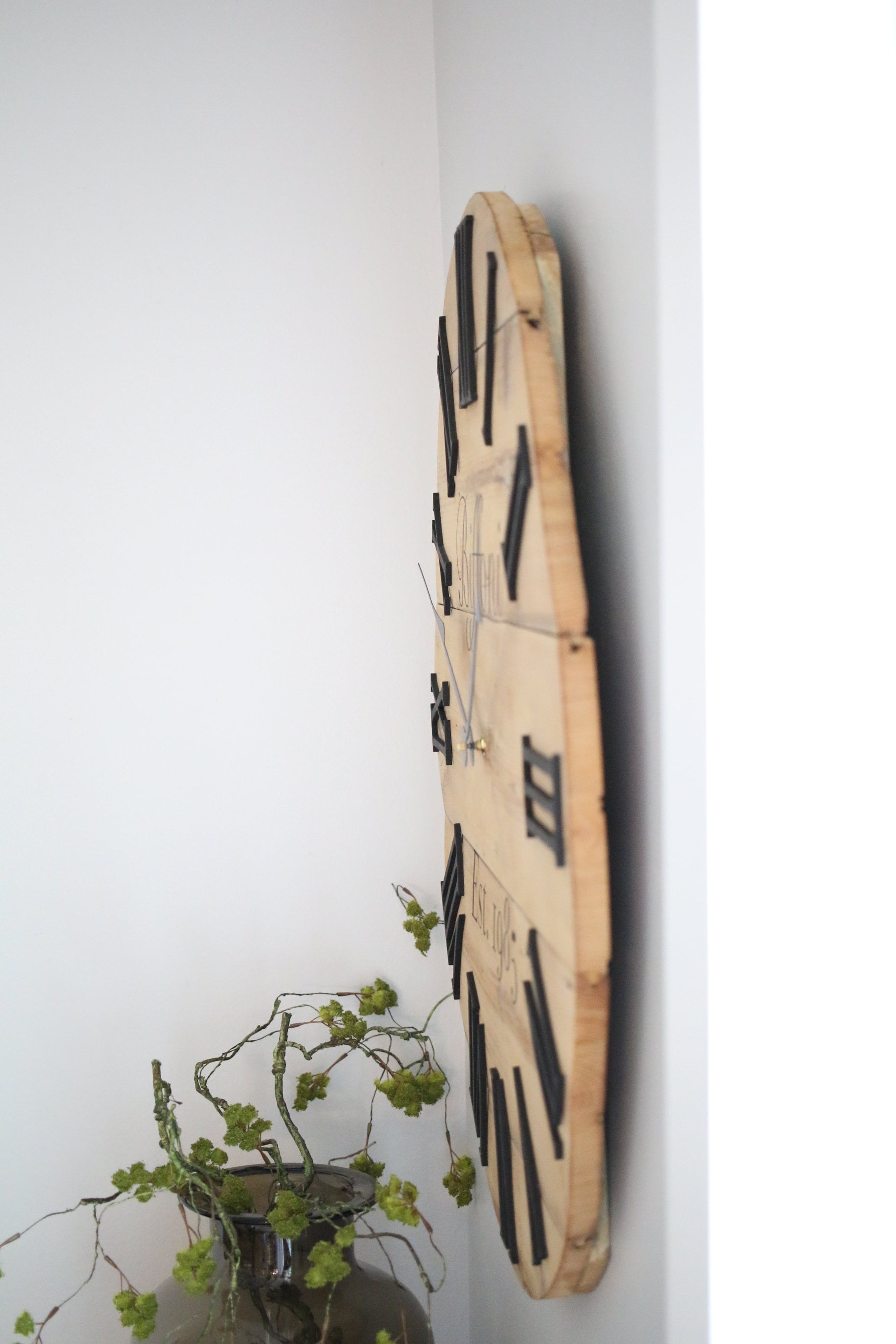Handmade Wood Wall Clock – Raised Numbers, Farmhouse Decor - Etsy