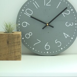 Mini Caviar Dreams in Grey - Small Deep Grey Clock - Decor for Tiny ...