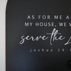 Arched Sign - Joshua 24:15 - Scripture Wall Art - Grace and Mercy ...