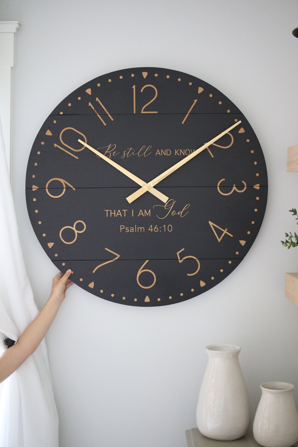 Handmade Wood Wall Clock – Scripture Verse, Farmhouse Decor - Etsy