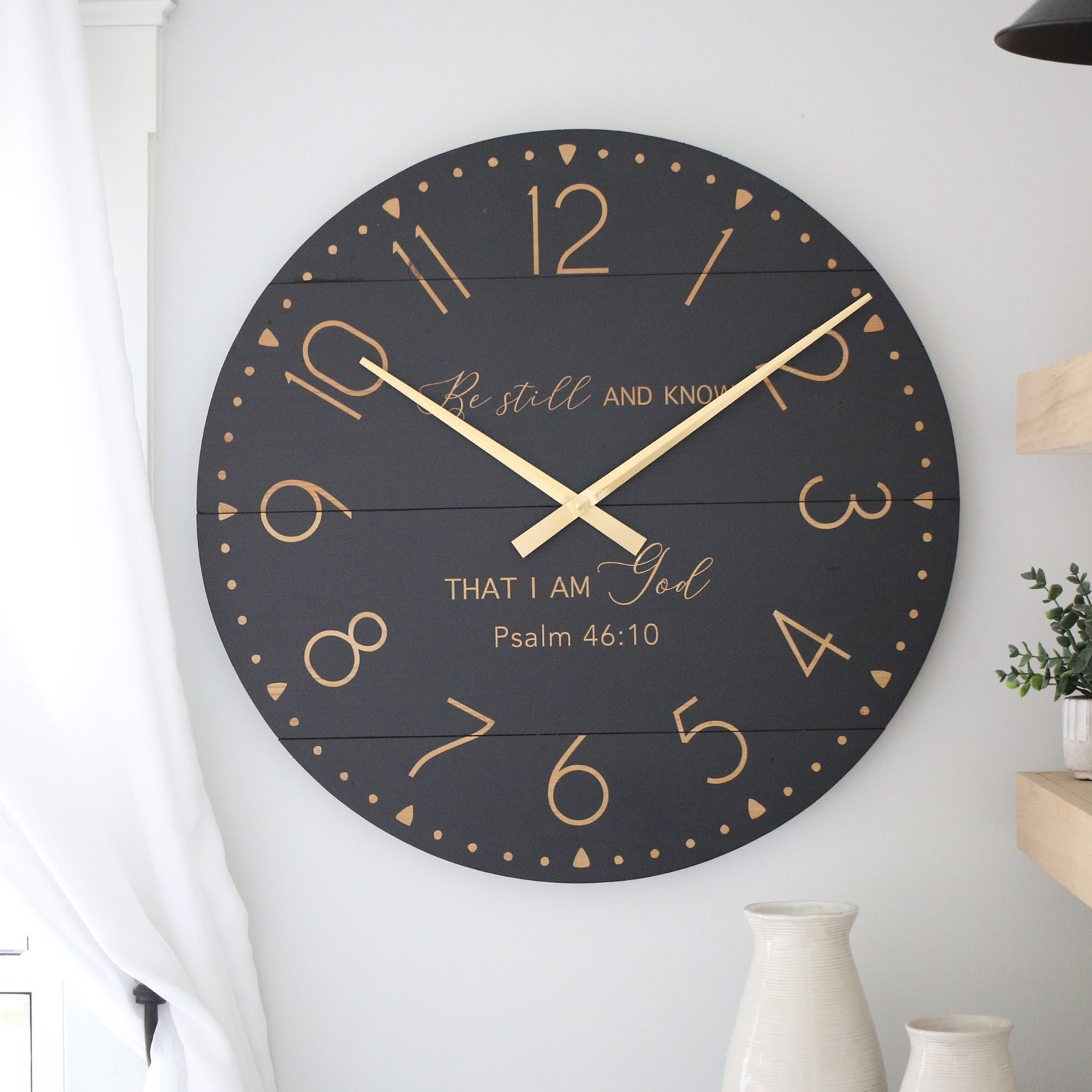 Handmade Wood Wall Clock – Scripture Verse, Farmhouse Decor - Etsy