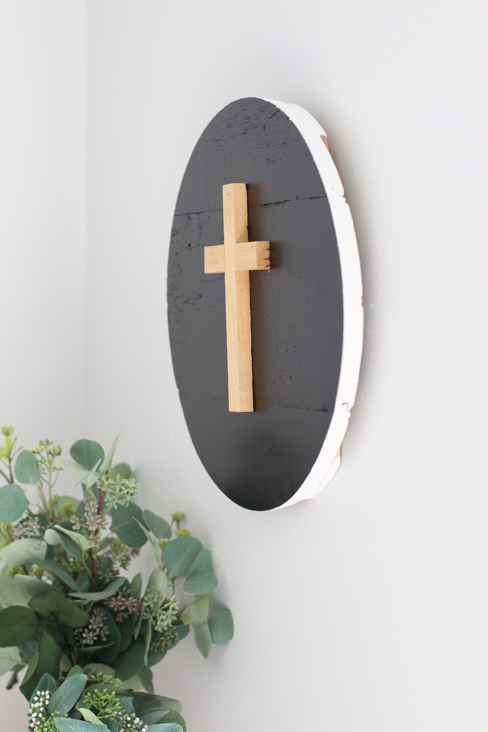 Cross Sign Modern Home Decor Modern Christian Art Barn | Etsy