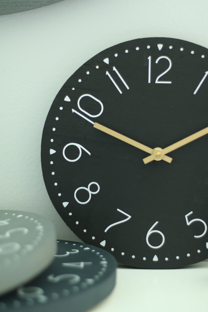 Mini Caviar Dreams in Black Small Black Clock Decor for - Etsy