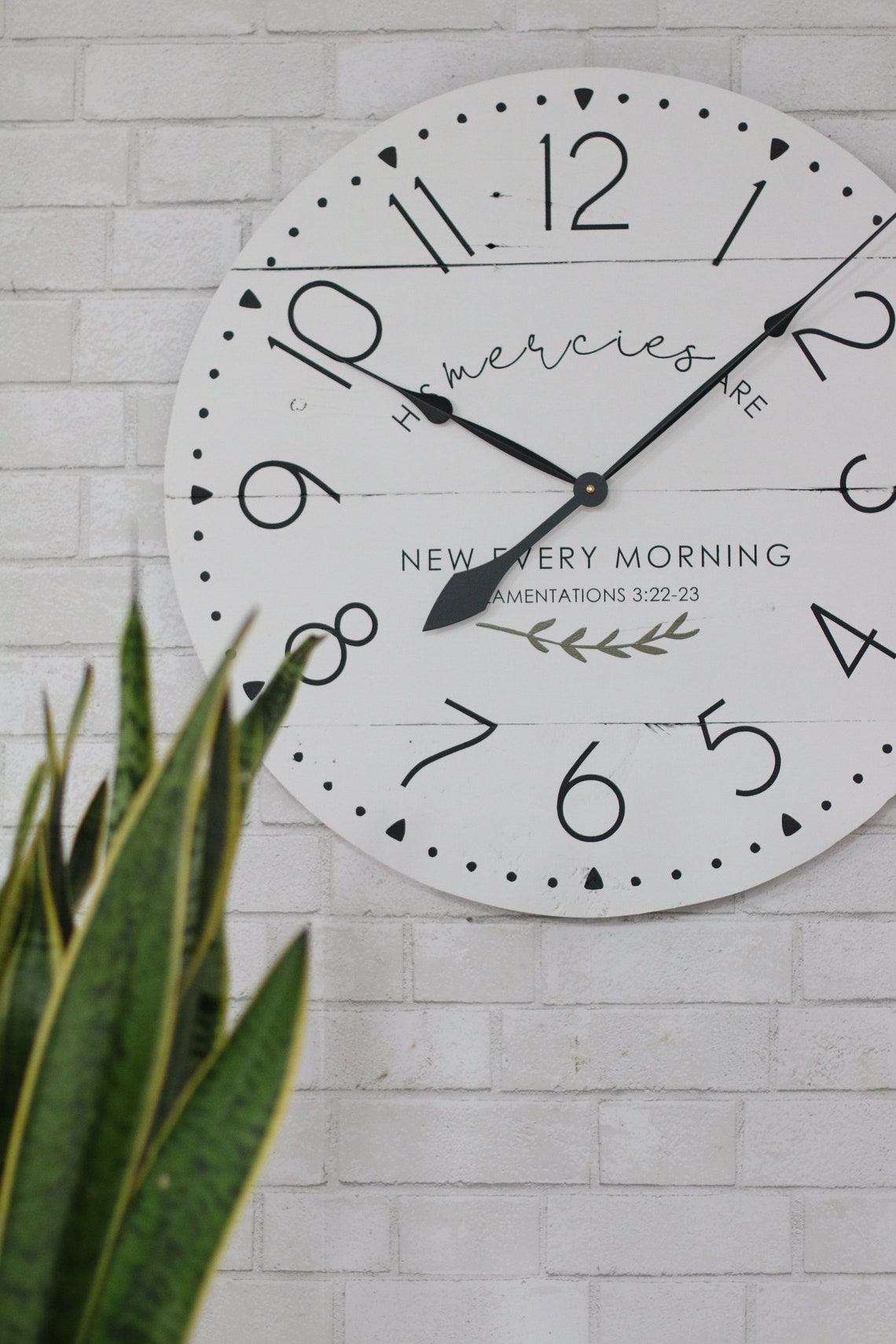 Large Wall Clock Scripture Wall Art Farmhouse Living - Etsy