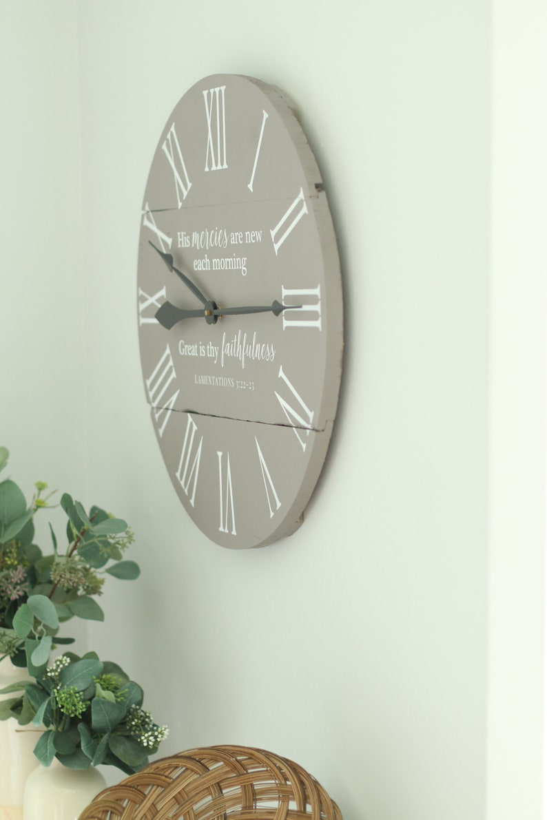 Wood Wall Clock - Scripture Wall Art - Bible Verse Decor - Etsy