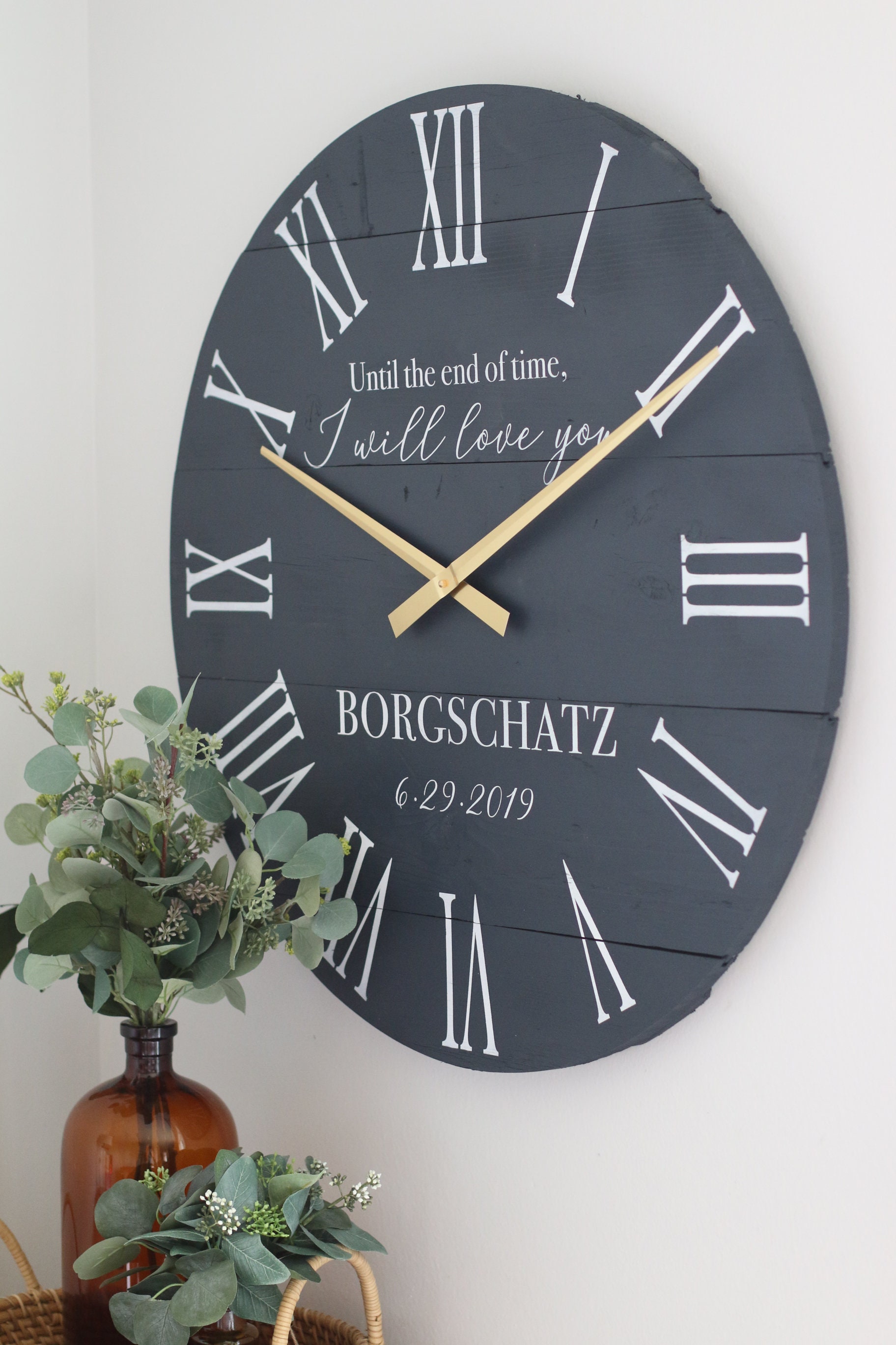 Large wall clock Farmhouse wall decor Oversized clock | Etsy