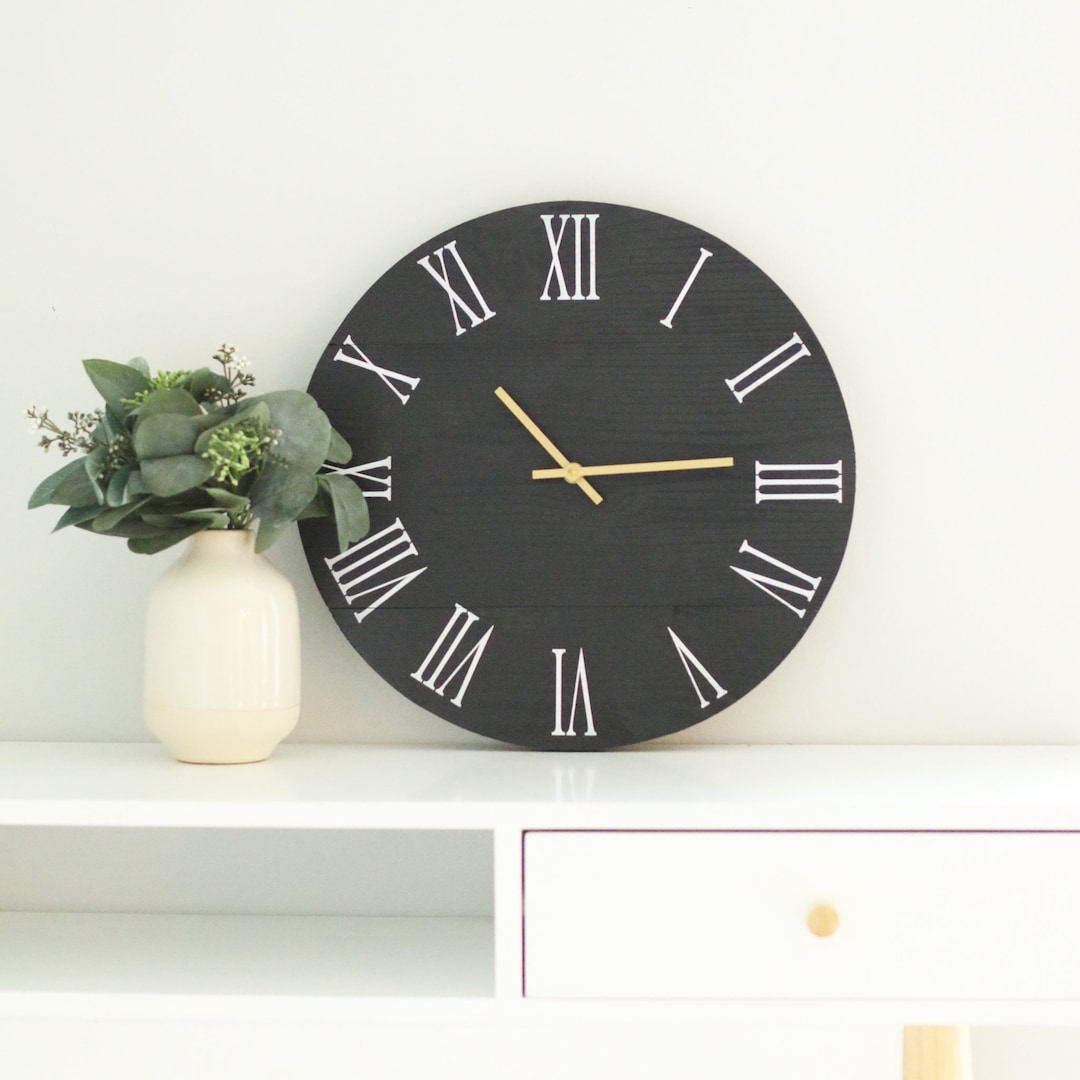 Small Wall Clock - Black Clock - Decor for Kitchen - Modern Farmhouse ...
