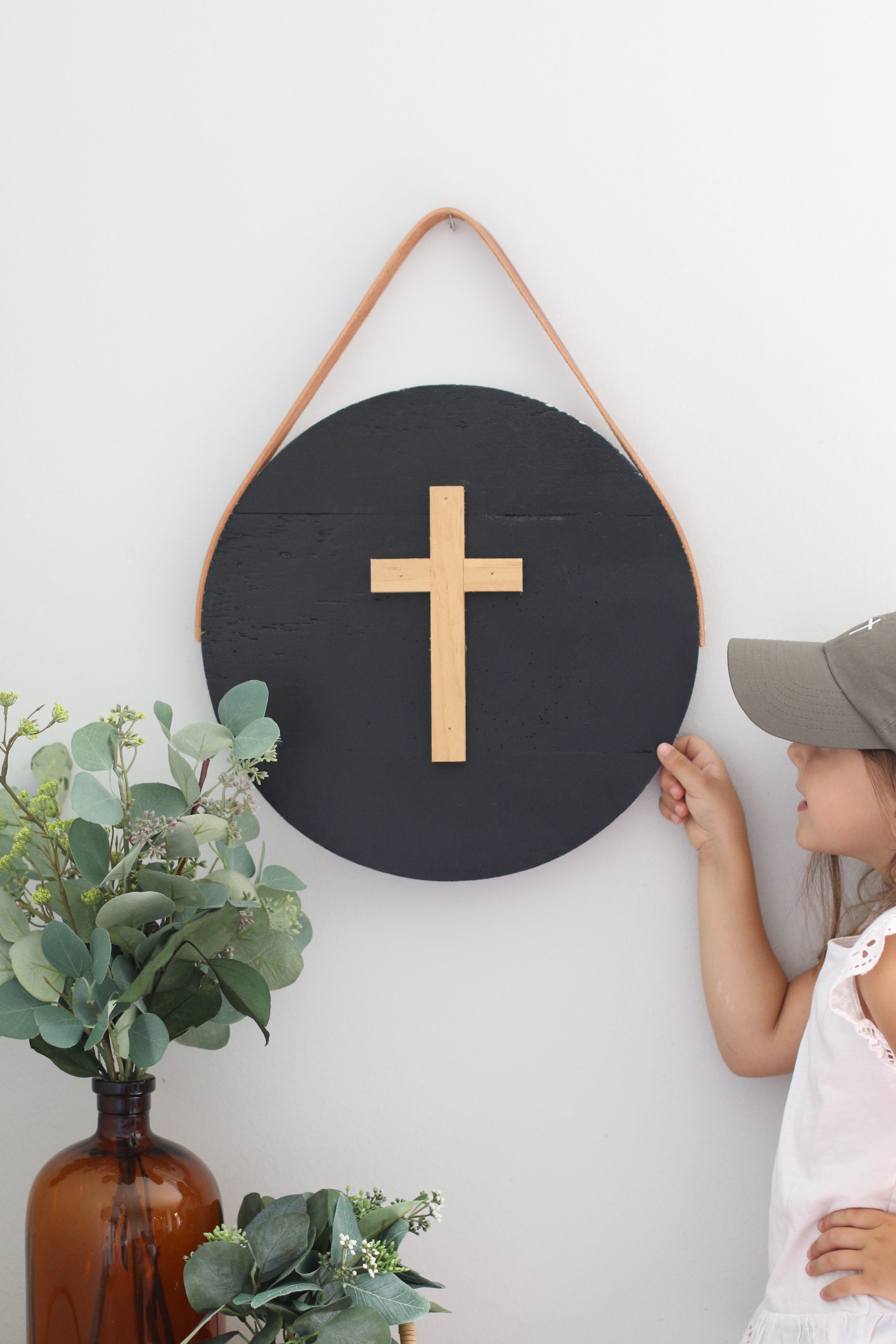 Cross Sign Modern Home Decor Modern Christian Art Barn | Etsy