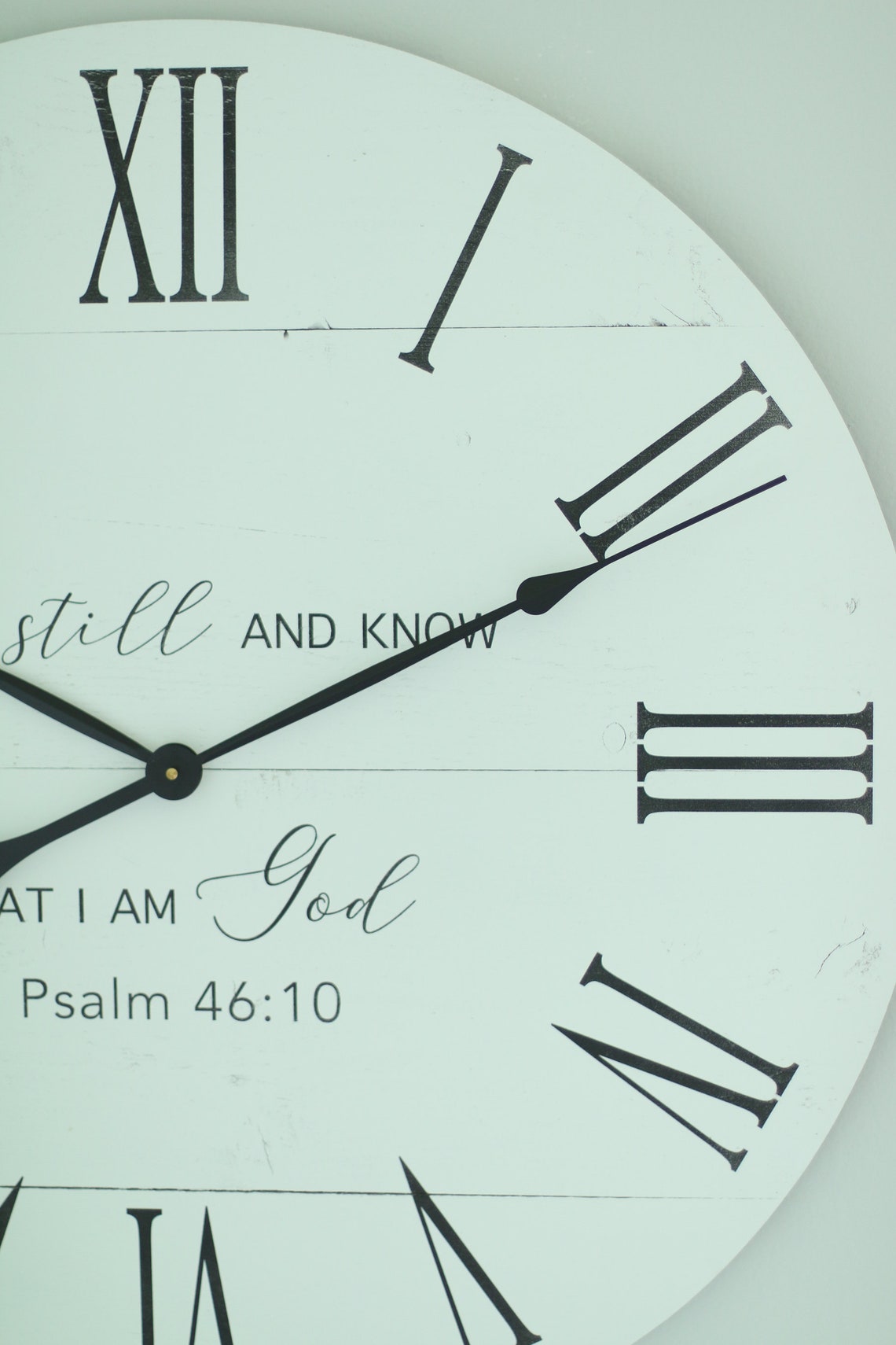 Large Wall Clock Psalm 46 10 Be Still and Know That I Am - Etsy